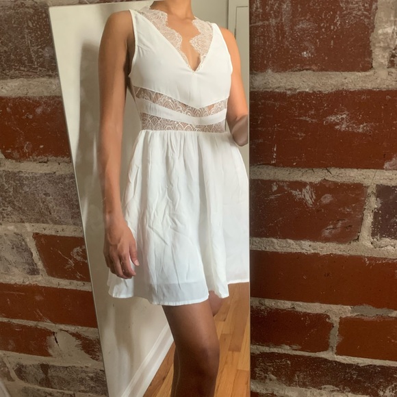 Dresses | Delicate Lace Chiffon Dress | Poshmark